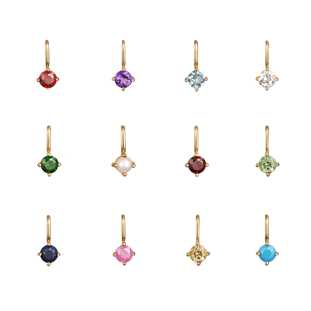 Gold Small Individual Birthstone Charm – LILY & ROO