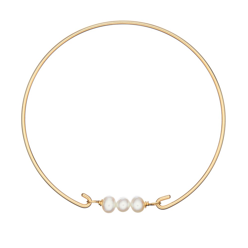 Gold Pearl Cluster Bangle – LILY & ROO