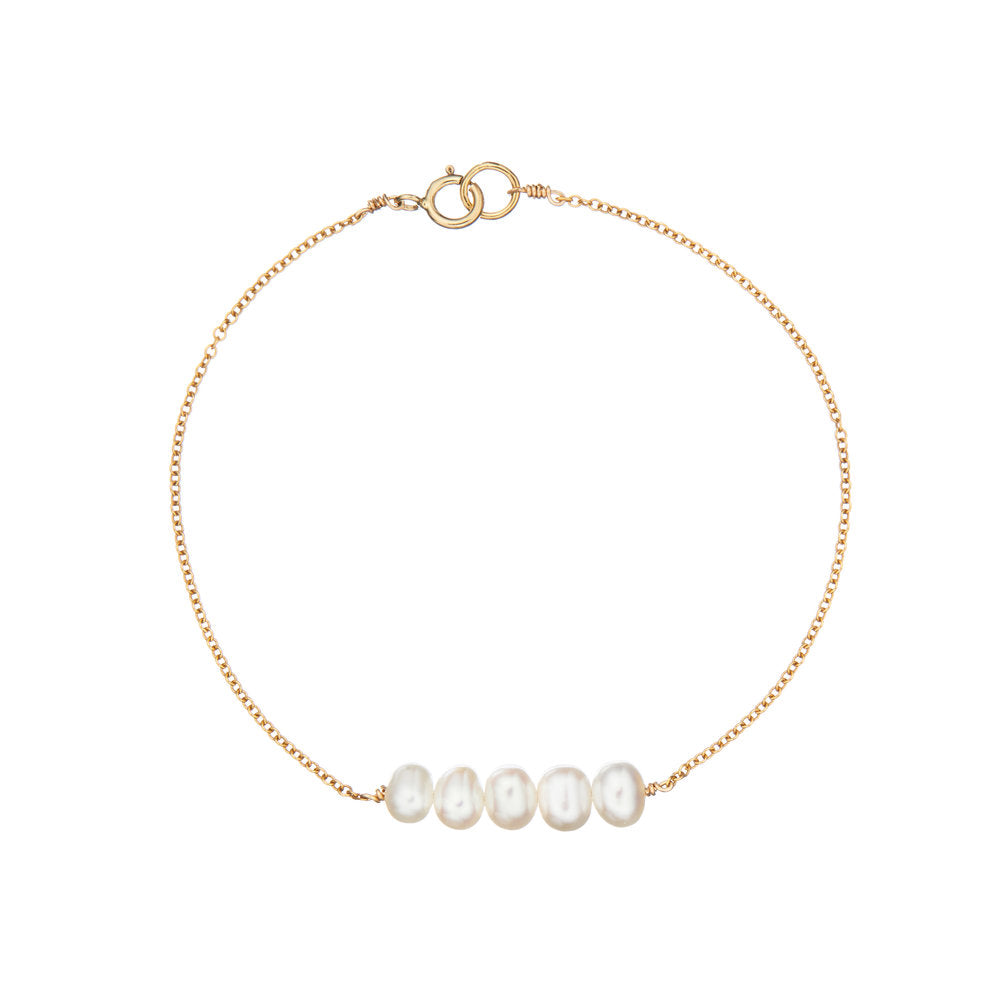 Gold Pearl Cluster Bracelet – LILY & ROO