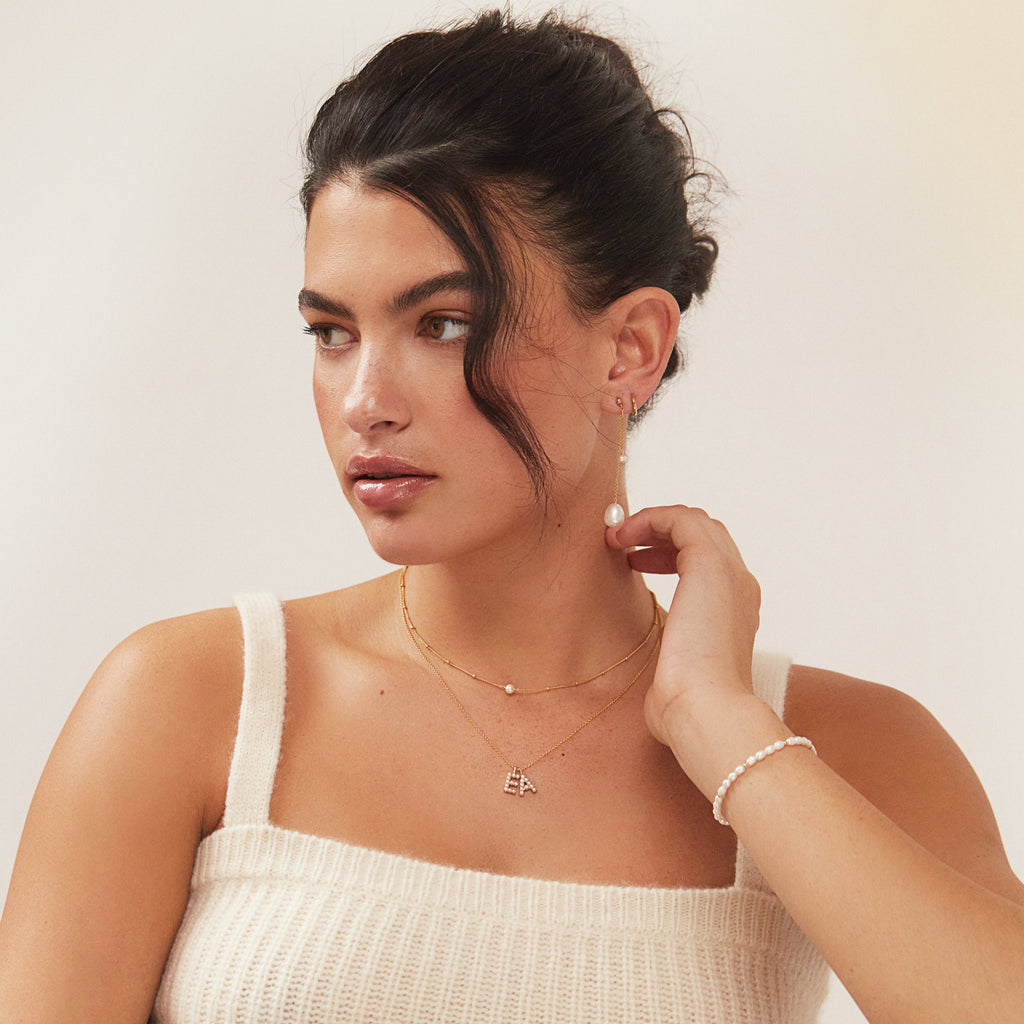 Gold Satellite Single Pearl Choker – Lily & Roo